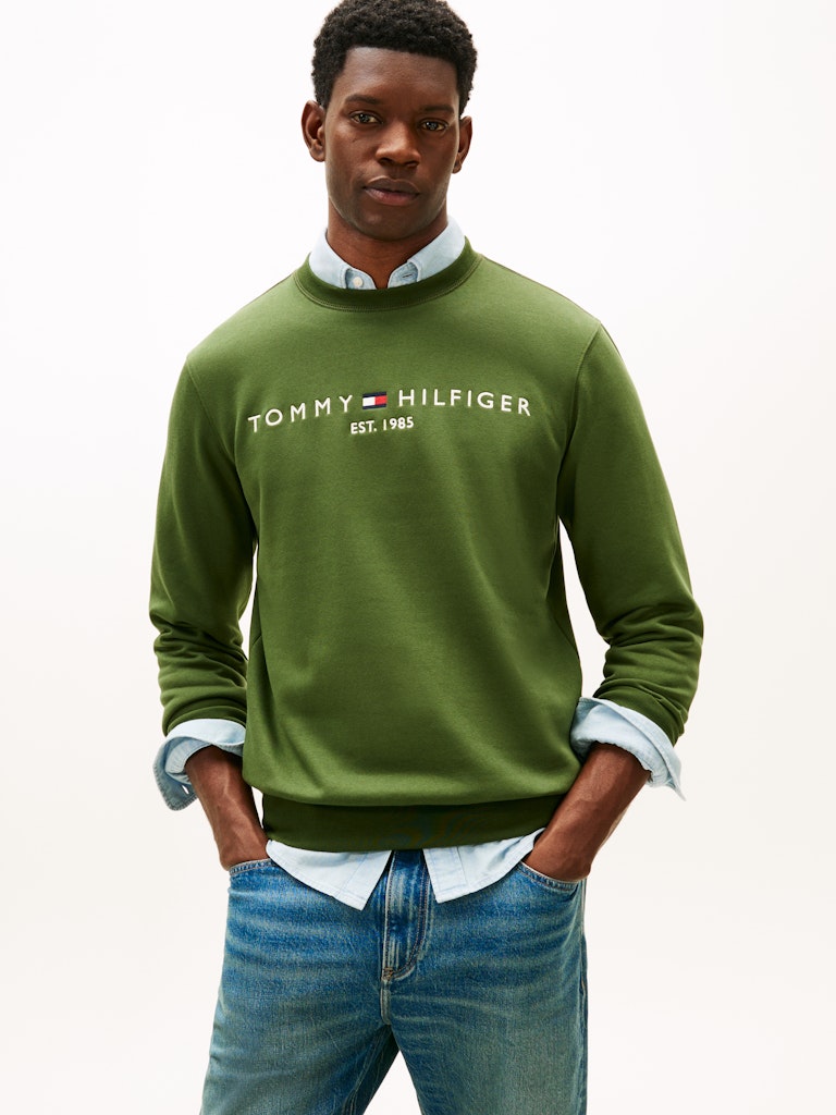 TOMMY HILFIGER TOMMY LOGO SWEATSHIRT - MOUNTAIN PINE – T W Menswear